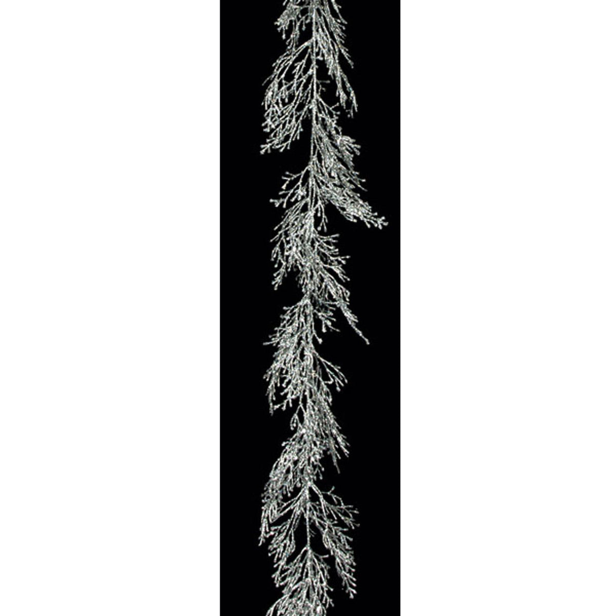 6' Glittered Artificial Coral Garland -Silver | Christmas Garlands ...