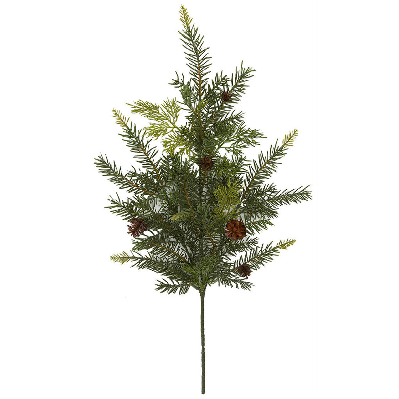 28.5" Soft-Touch Artificial Mixed Pine & Pinecone Stem -Green — Silks ...