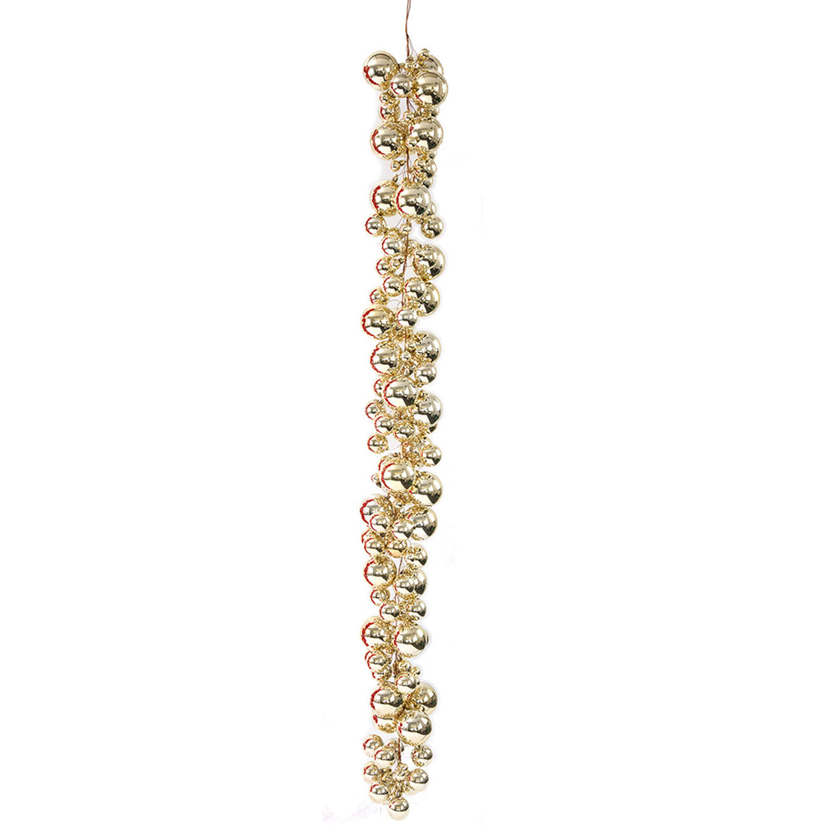 6' Plastic Mixed Reflective Ball Garland -Gold | Christmas Garlands ...