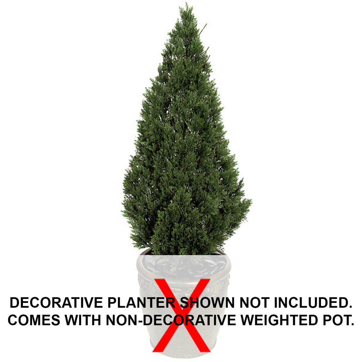 4' UV-Proof Outdoor Artificial Cedar Cone-Shaped Artificial Topiary ...