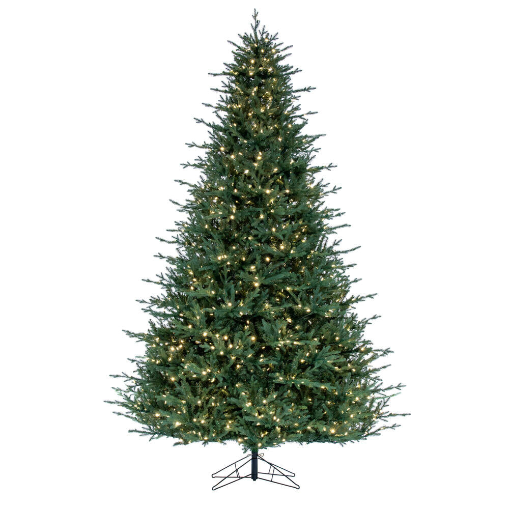 9'6"Hx76"W PE Itasca Fraser Artificial Christmas Tree, LED Pre-Lit ...