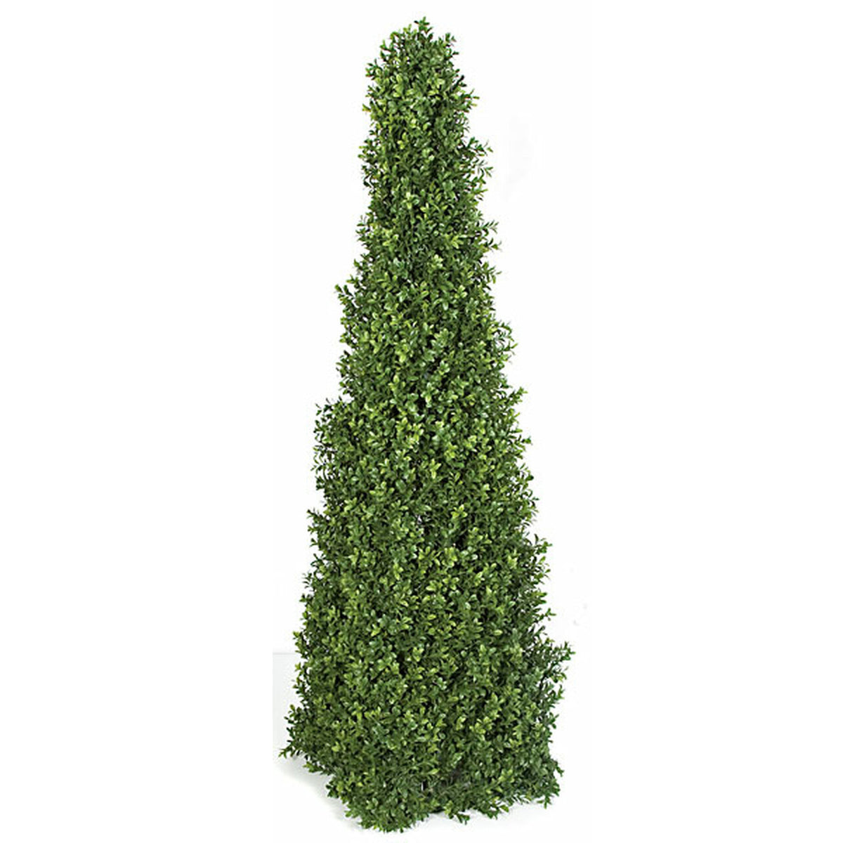 UV-Resistant Outdoor Artificial Boxwood Pyramid-Shaped Topiary -Green ...