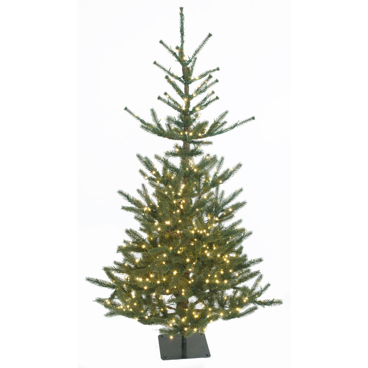 5'Hx35"W PE Dawson Fir LED-Lighted Artificial Tree w/Base -Green ...