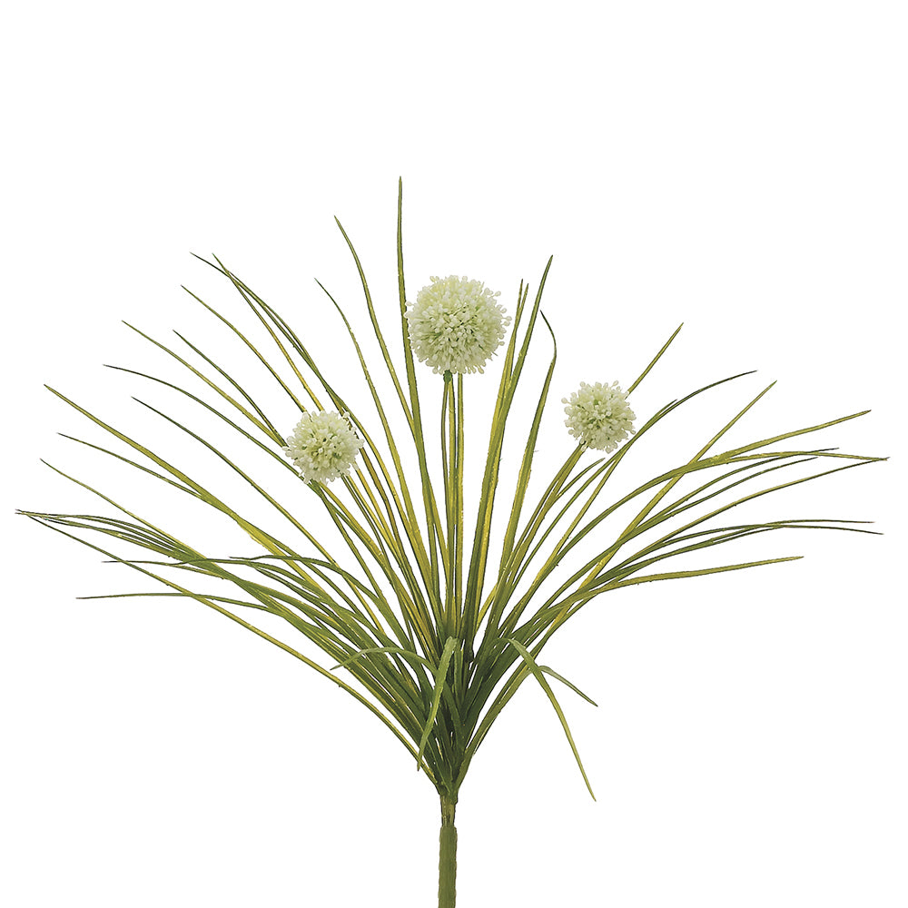 18" Silk Allium Flower Bush -Cream | Allium Flowers — Silks Are Forever