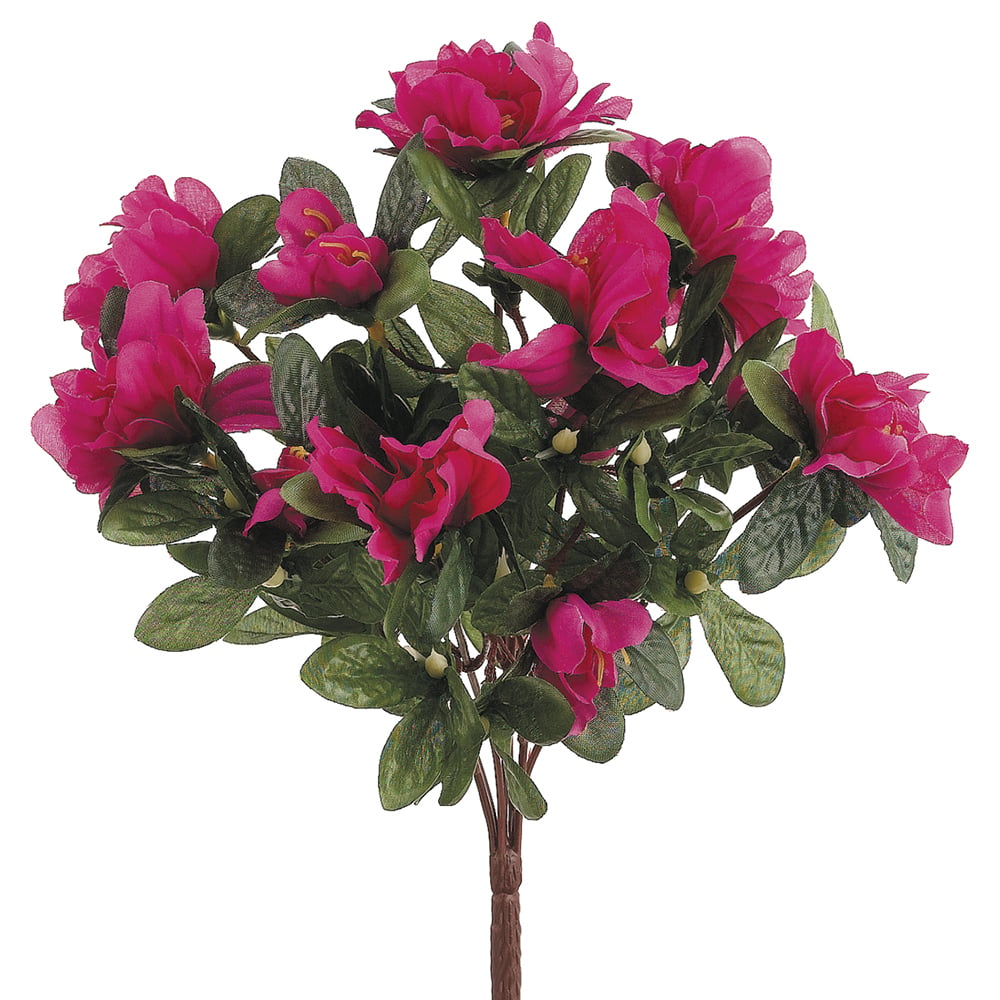 13" Silk Azalea Flower Bush -Fuchsia | Azalea Flowers — Silks Are Forever