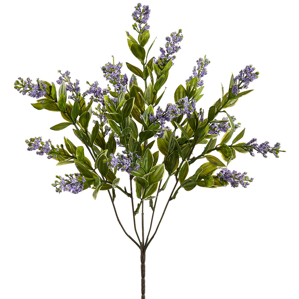 15" Mini Blossom Silk Flower Bush -Lavender/Purple | Blossom Flowers ...