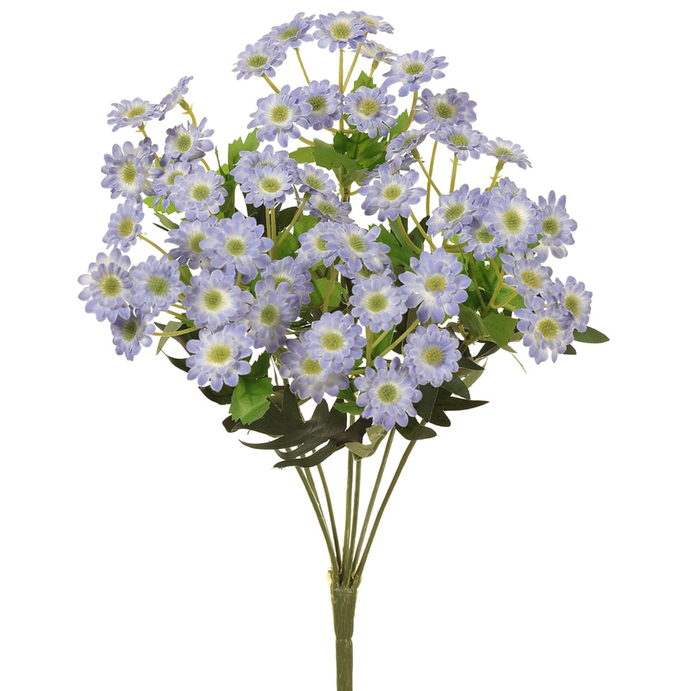 13" Mini Artificial Daisy Flower Bush -Blue | Daisy Flowers — Silks Are ...