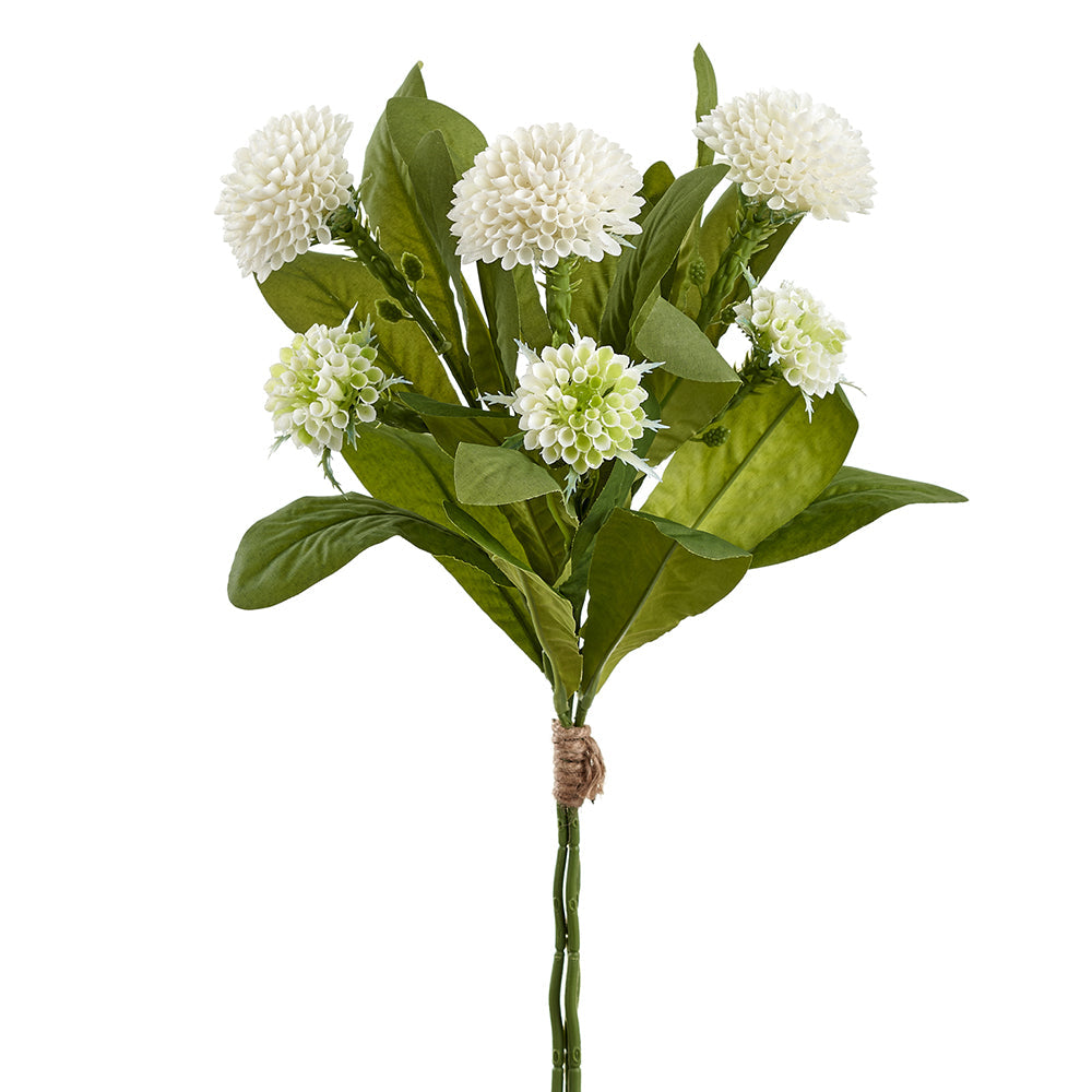 17" Dahlia Silk Flower Stem Bundle -White | SilksAreForever.com — Silks ...
