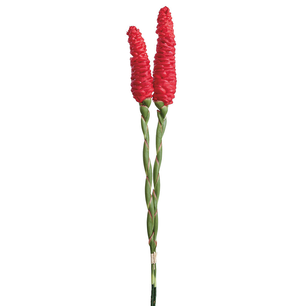36" Ginger Silk Flower Stem Bundle -Red | Ginger Stem — Silks Are Forever