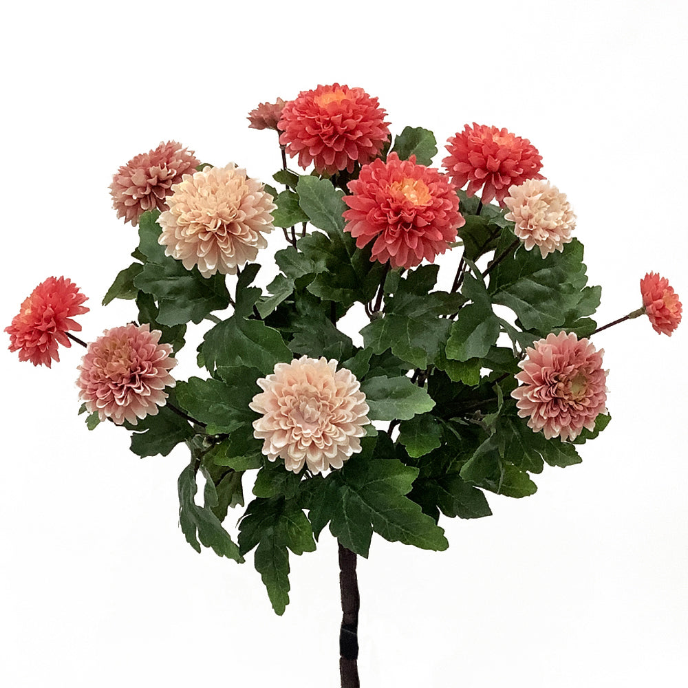 14.5" Mini Mum Silk Flower Bush -Mauve/Pink | Mum Flowers — Silks Are ...