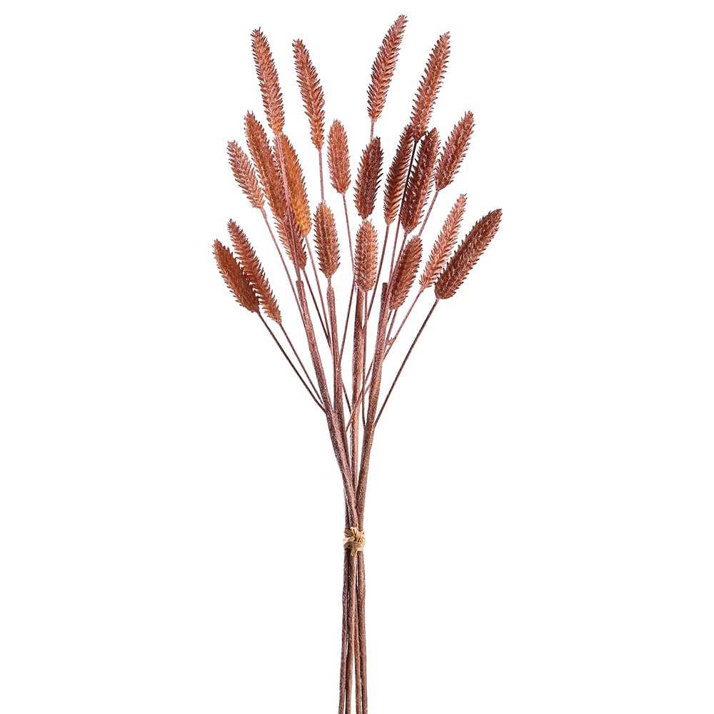 12.5" Blooming Artificial Reed Grass Stem -Brown — Silks Are Forever