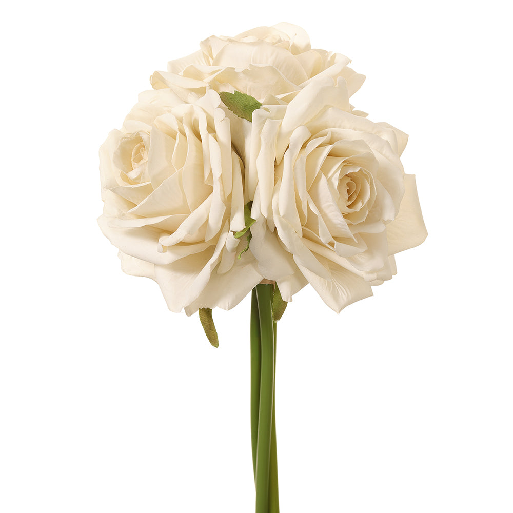 7.5" Rose Silk Flower Stem Bundle -Ivory | Tabletop & Bridal Bouquets ...