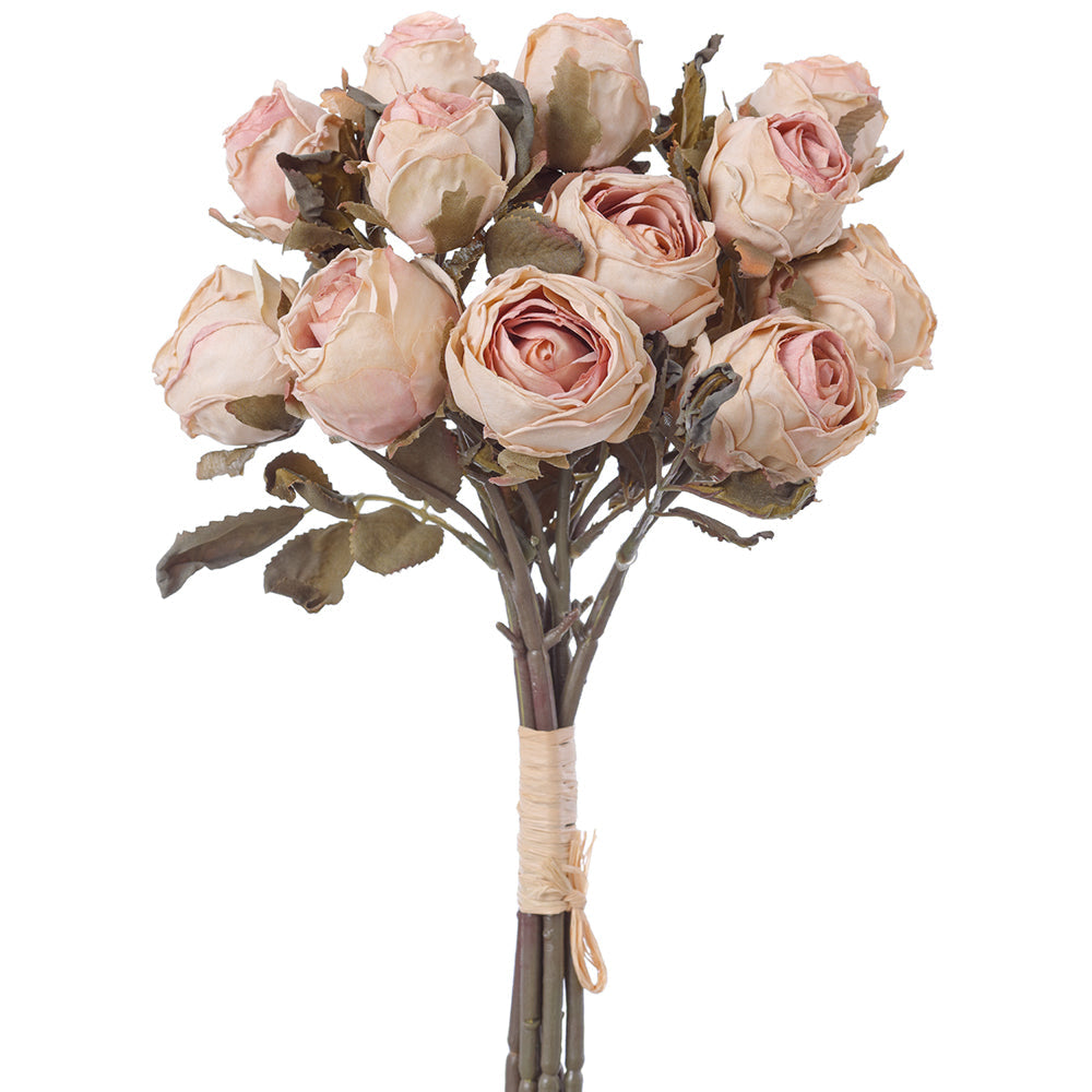 13" Mini Rose Silk Flower Stem Bundle -Lavender/Cream — Silks Are Forever