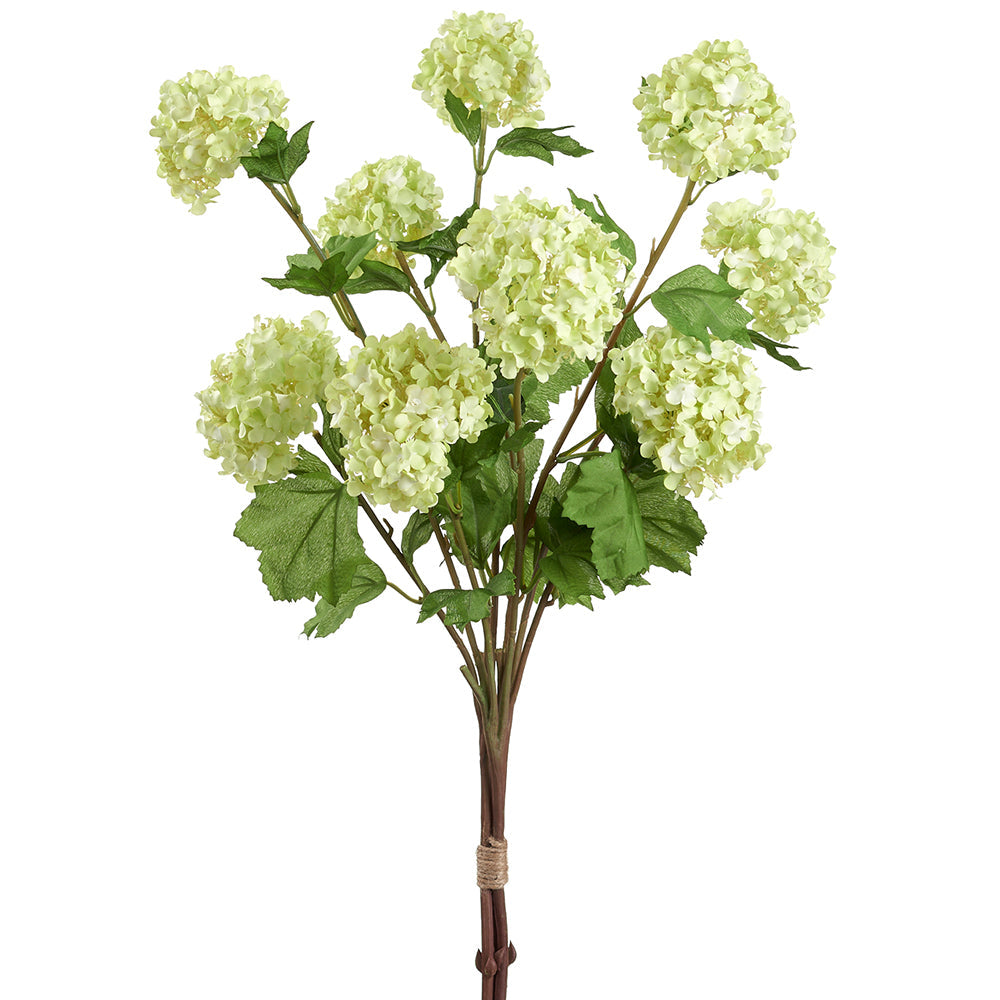 31" Snowball Silk Flower Stem Bundle -Lime | Snowball Stem — Silks Are ...