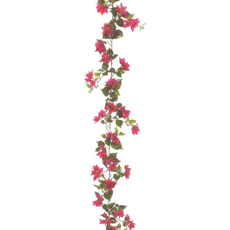 6' Bougainvillea Silk Flower Garland -Violet | Floral Garland — Silks ...
