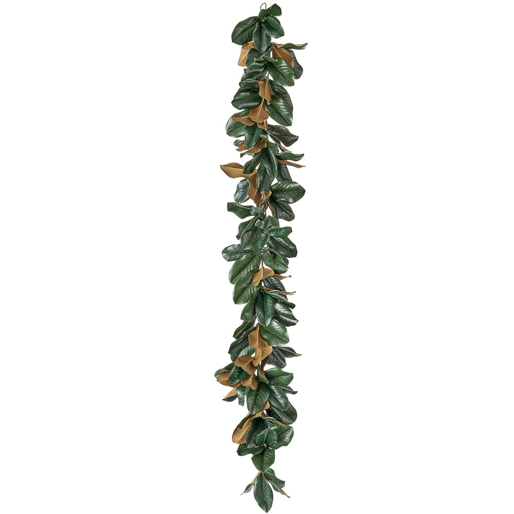 6' Magnolia Leaf Silk Garland -Green | Everyday Garland — Silks Are Forever