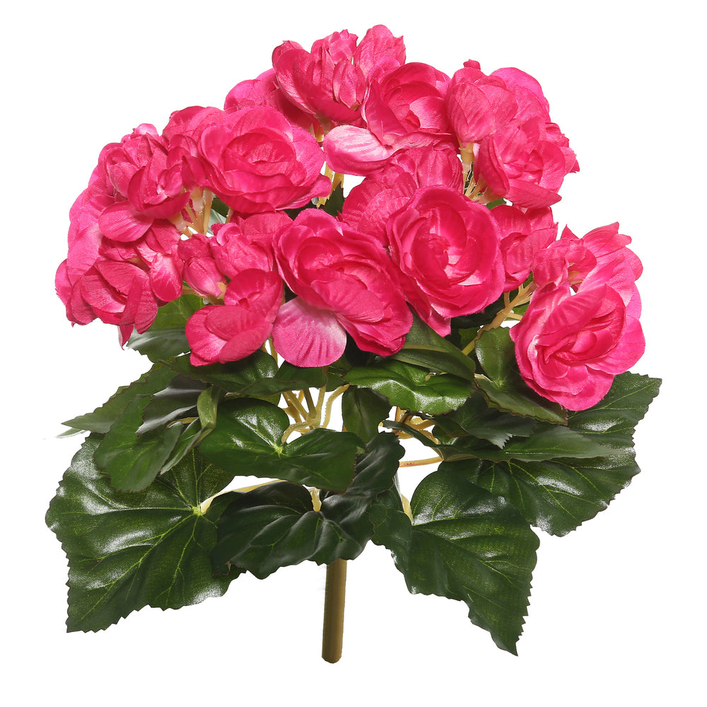 9.5" Silk Begonia Flower Bush -Hot Pink | More Bush Varieties — Silks ...