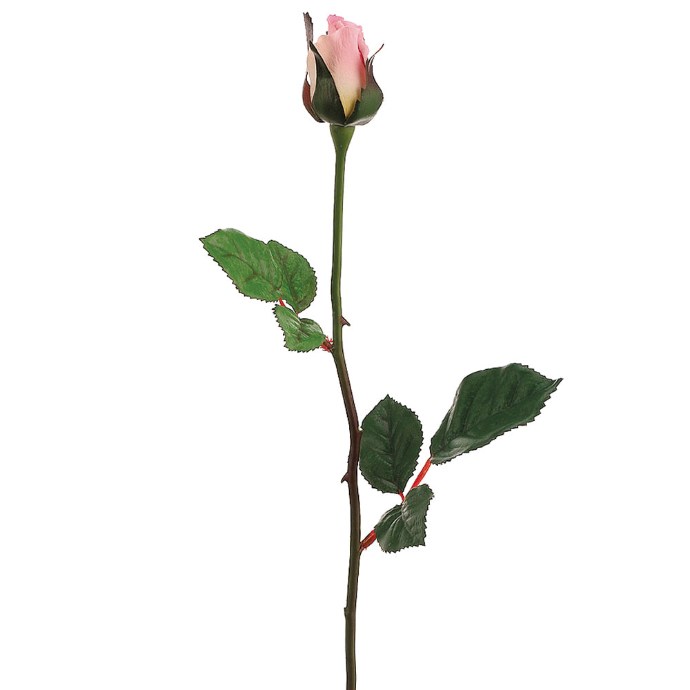 23" Silk Planter Rose Bud Flower Spray -Pink | Rose Stem — Silks Are ...