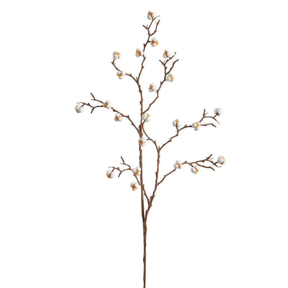 19" Artificial Bittersweet Berry Stem -White | Fall Berries — Silks Are ...