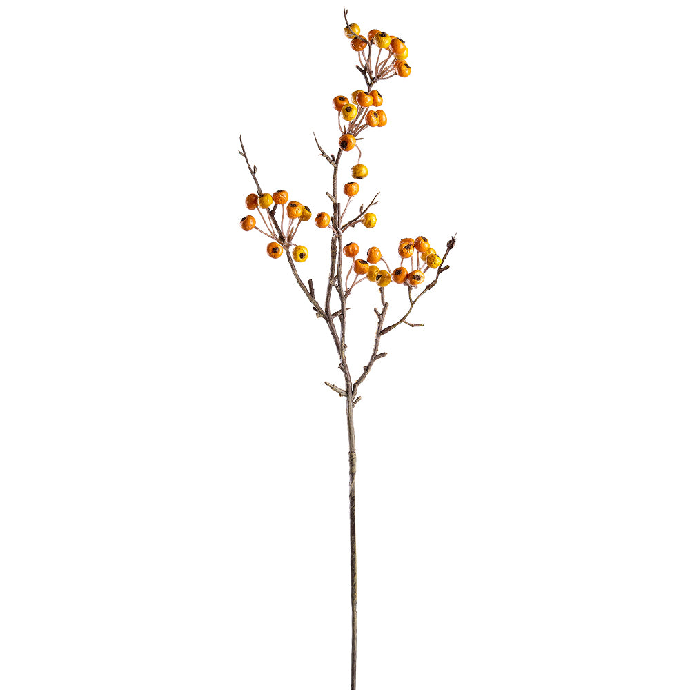 26" Artificial Berry Stem -Orange/Yellow | Fall Berries — Silks Are Forever