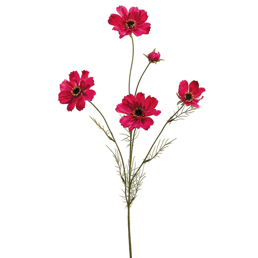 32" Silk Cosmos Flower Spray -Beauty | Cosmos Stem — Silks Are Forever