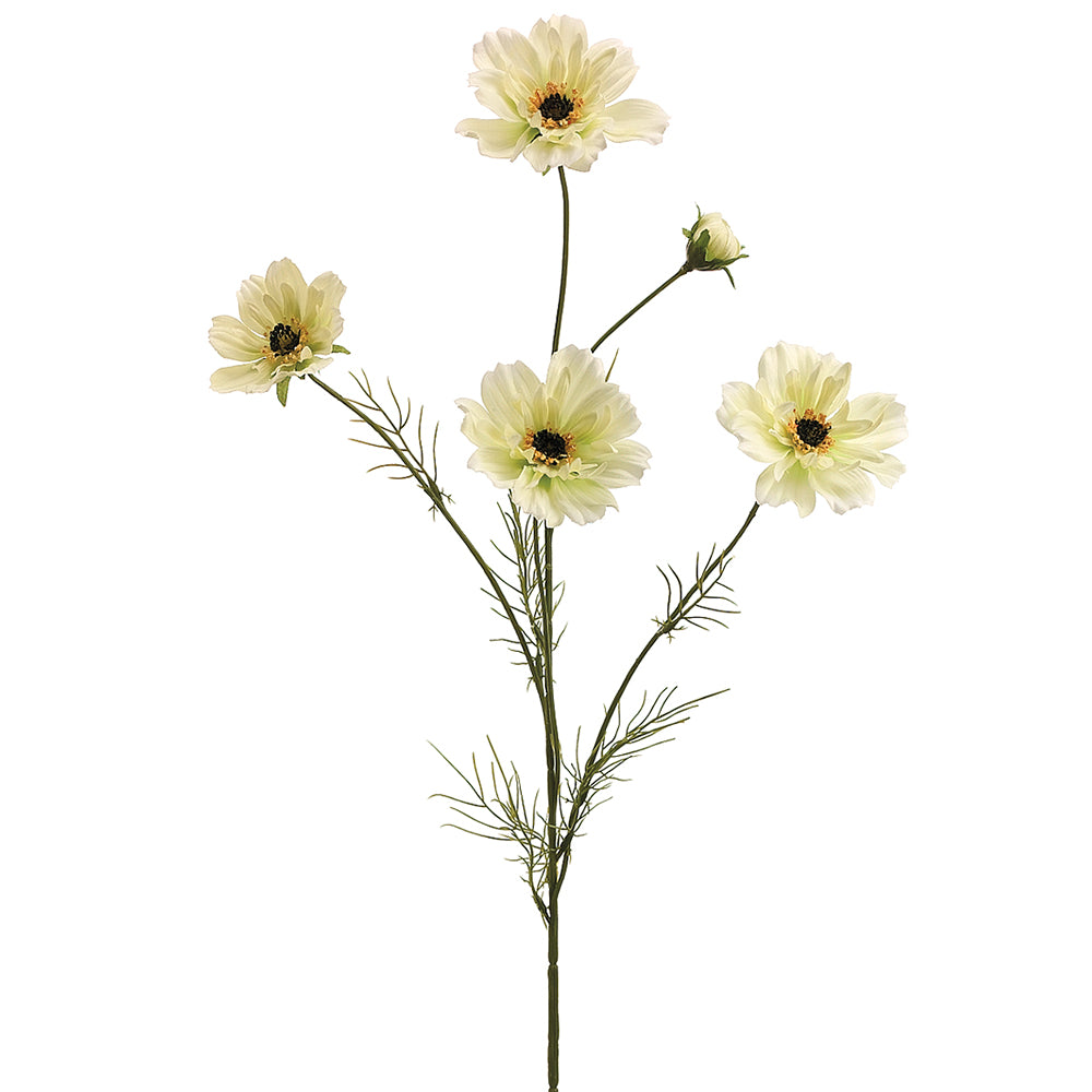 32" Silk Cosmos Flower Spray -Cream | Cosmos Stem — Silks Are Forever
