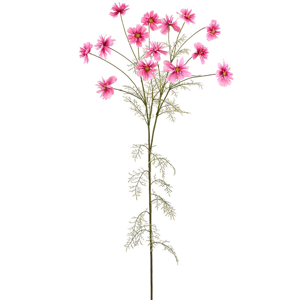 57" Cosmos Silk Flower Stem -Hot Pink | Cosmos Stem — Silks Are Forever
