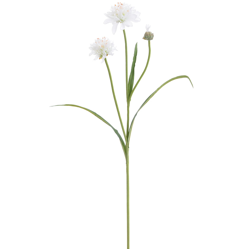 30" Cornflower Silk Flower Stem -Cream | Cornflower Stem — Silks Are ...