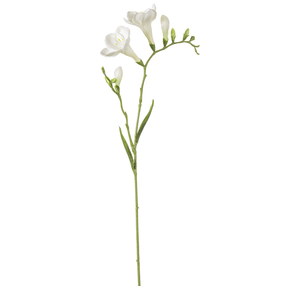 27" Silk Freesia Flower Stem -Cream | Freesia Stem — Silks Are Forever