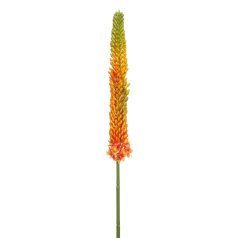 33" Eremurus Foxtail Lily Silk Flower Stem -Orange/Green — Silks Are ...