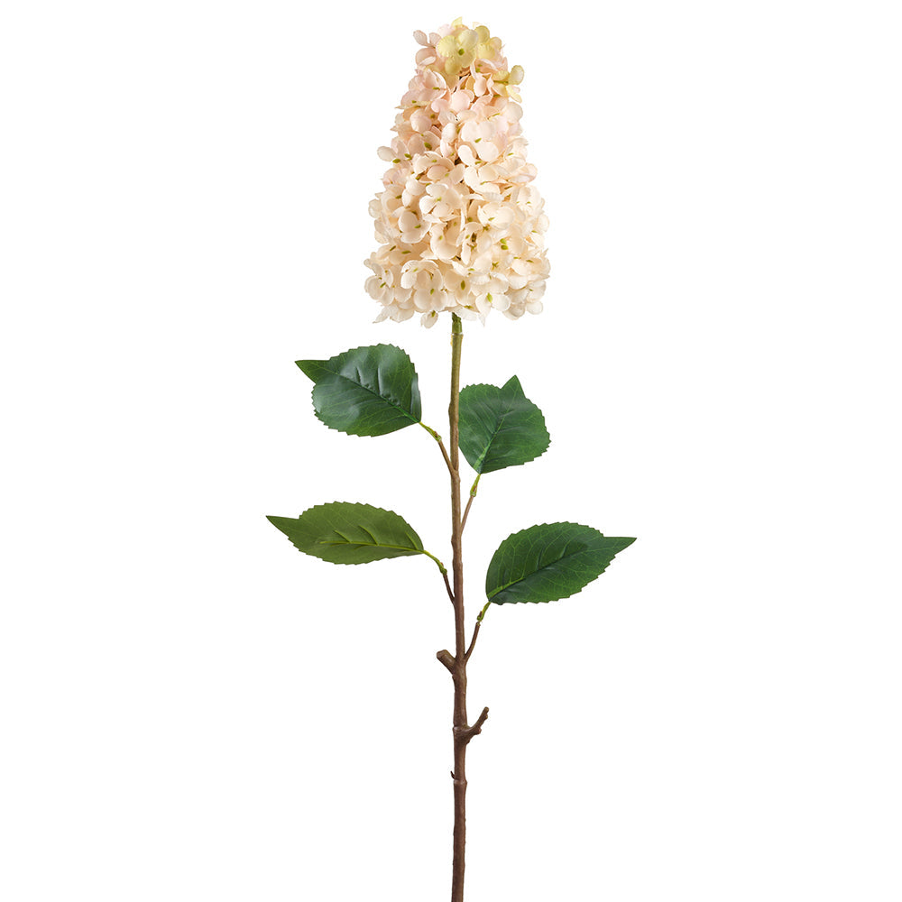 28" Cone Hydrangea Silk Flower Stem -Peach | Hydrangea Stem — Silks Are ...