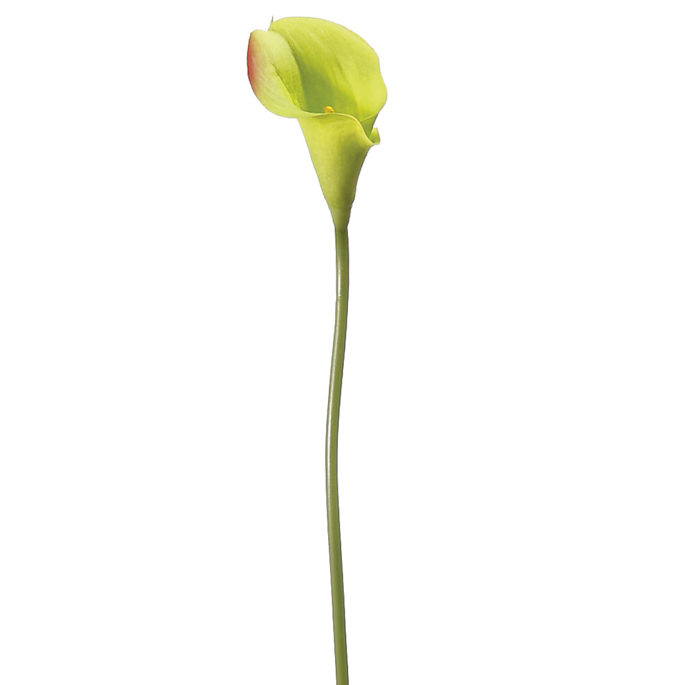 15" Silk Mini Calla Lily Flower Spray -Green | Calla Lily Stem — Silks ...