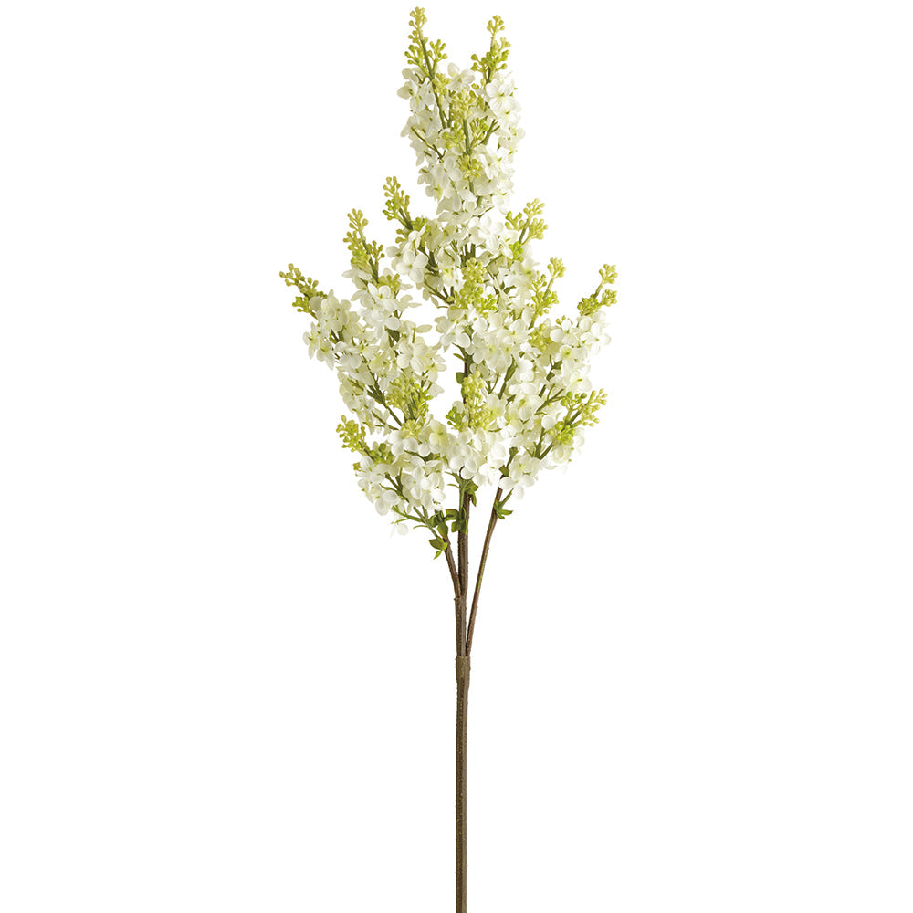 30" Lilac Silk Flower Stem -Cream | Lilac Stem | SilksAreForever.com ...
