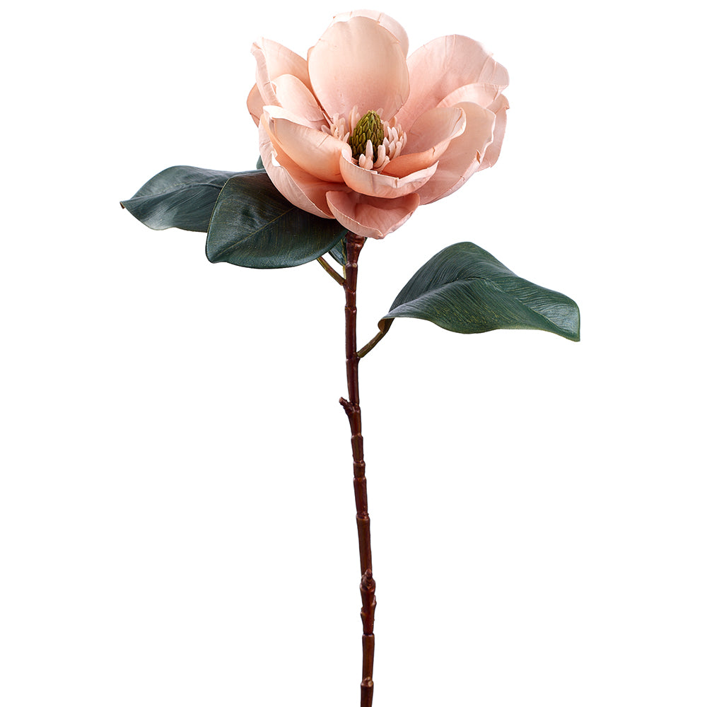 29" Harvest Magnolia Silk Flower Stem -Dark Cream | Magnolia Stem ...