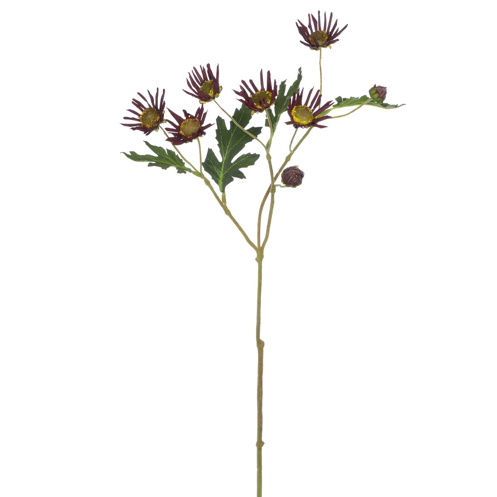 24.5" Silk Mum Flower Stem -Burgundy | Mum Stem | SilksAreForever.com ...