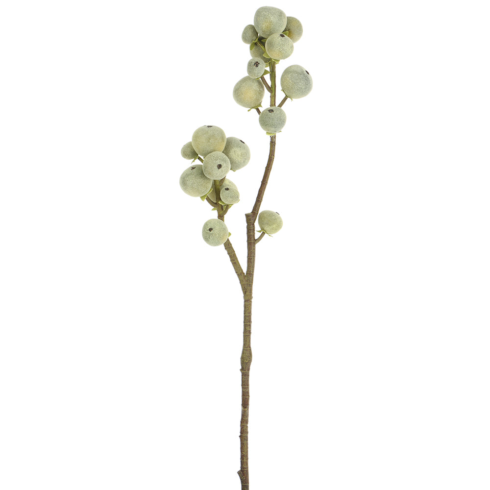 27" Pod Berry Artificial Stem -Green | Berry Stems — Silks Are Forever