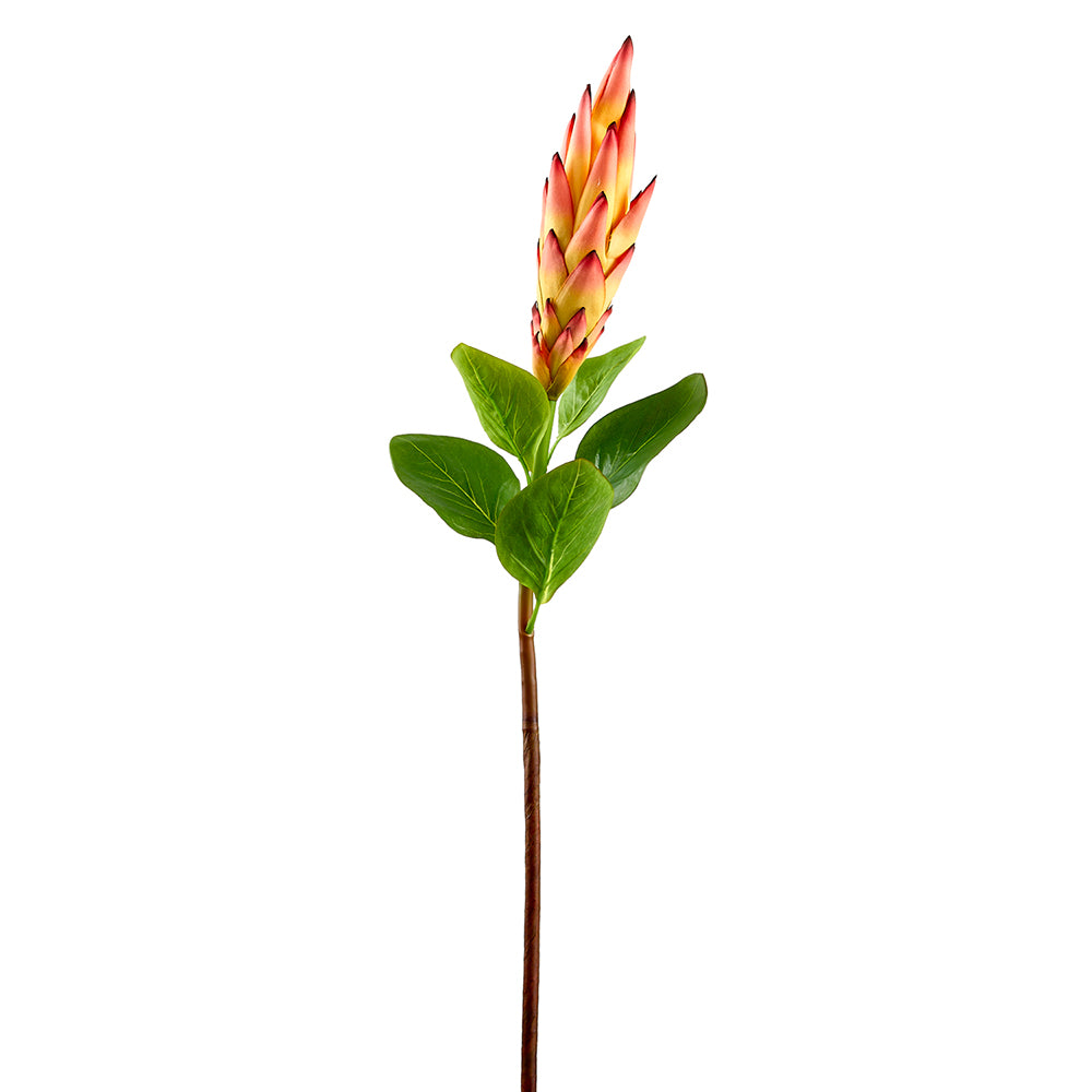 37" Artificial Torch Protea Flower Stem -Rose/Yellow | Protea Stem ...