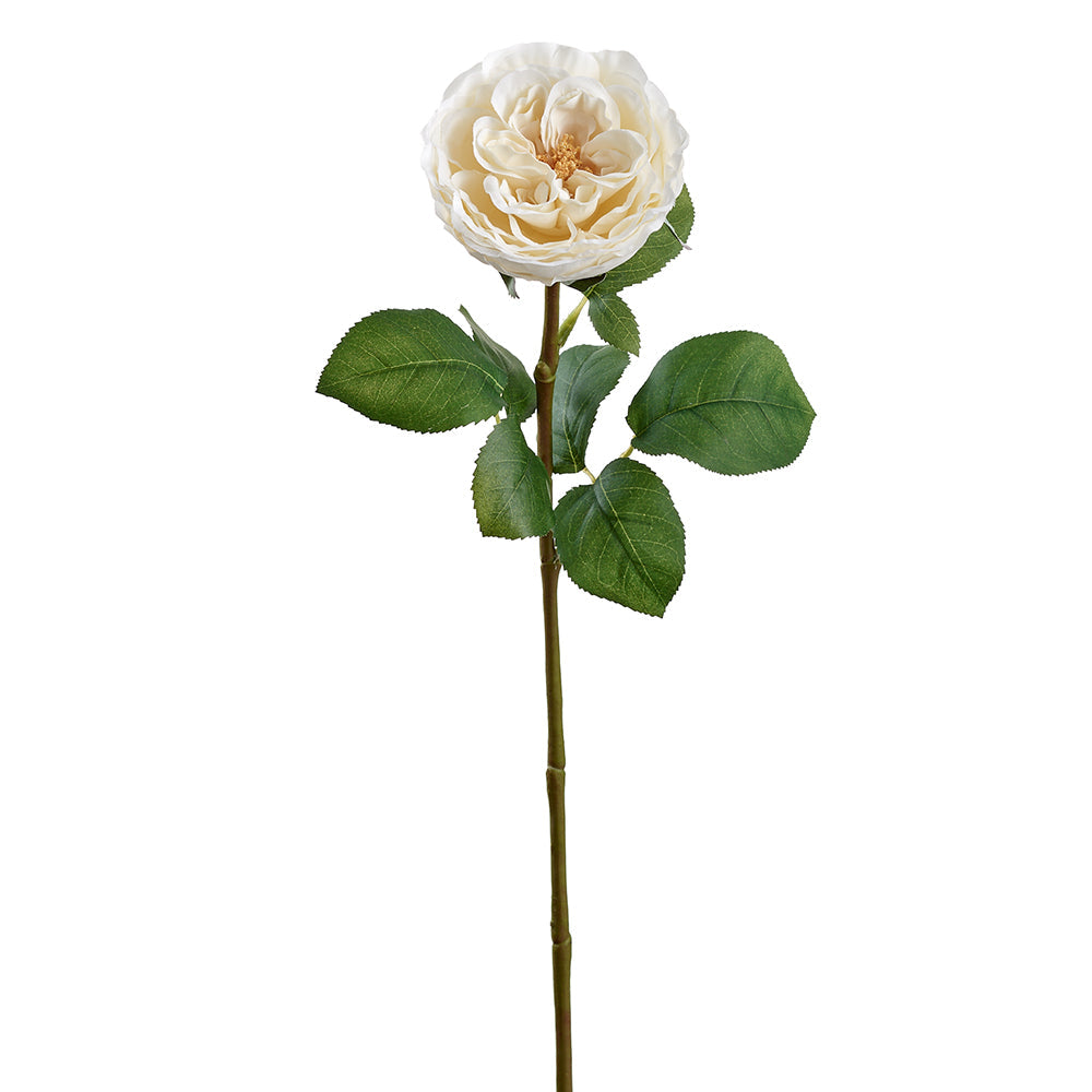 26" Rose Silk Flower Stem -Cream | Rose Stem | SilksAreForever.com ...