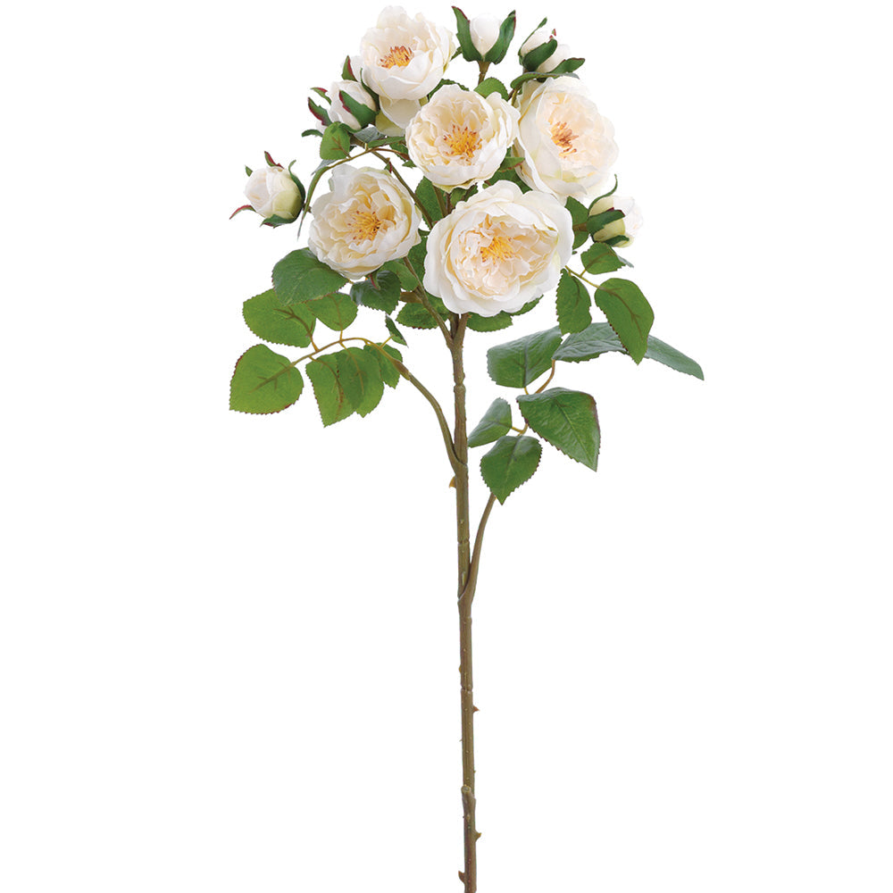 29.5" Rose Silk Flower Stem -Cream | Rose Stem | SilksAreForever.com ...