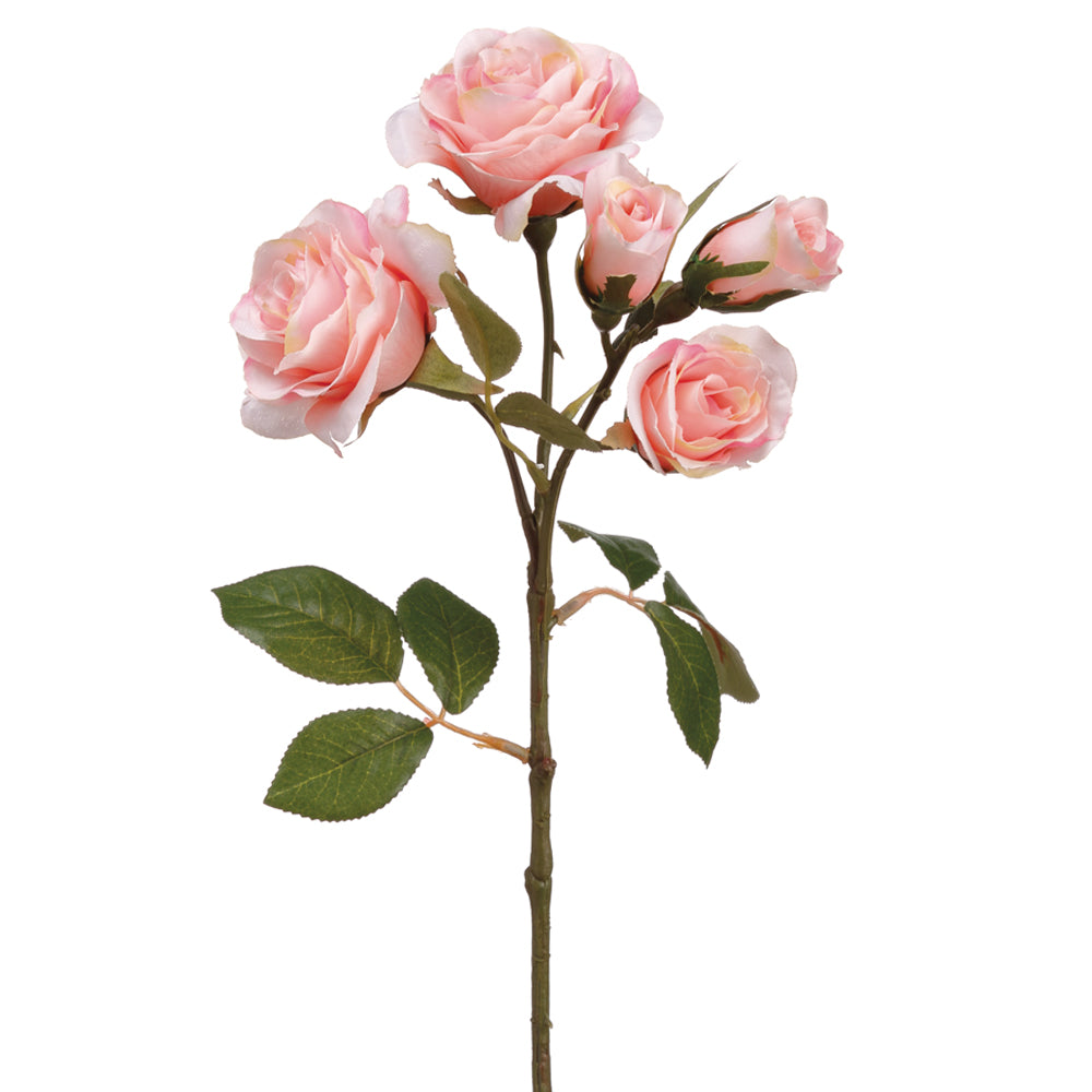 21.5" Rose Silk Flower Stem -Pink | Rose Stem | SilksAreForever.com ...