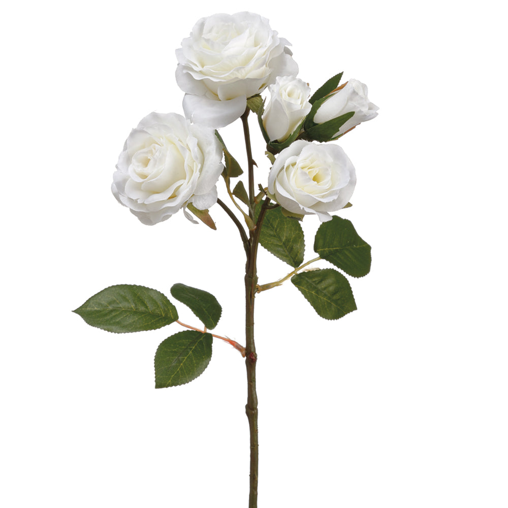 21.5" Rose Silk Flower Stem -White | Rose Stem | SilksAreForever.com ...