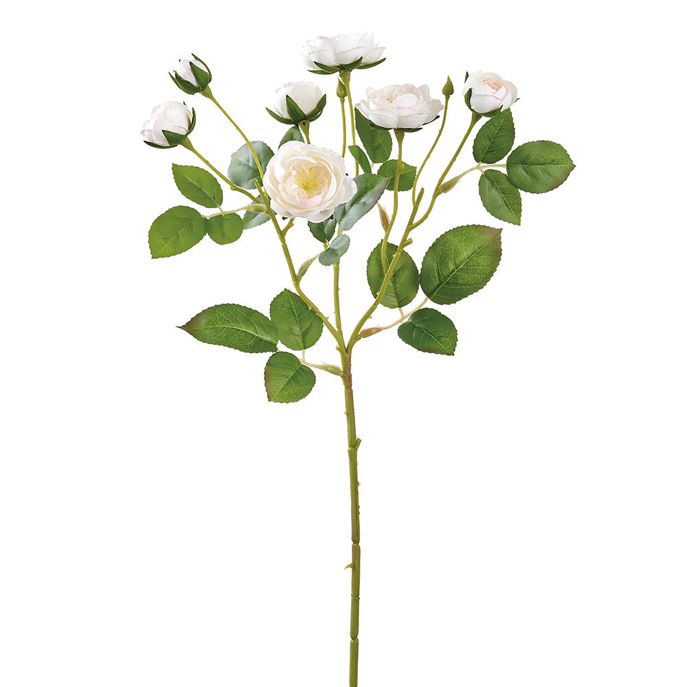 18.5" Mini Rose Silk Flower Stem -Blush | Rose Stem — Silks Are Forever