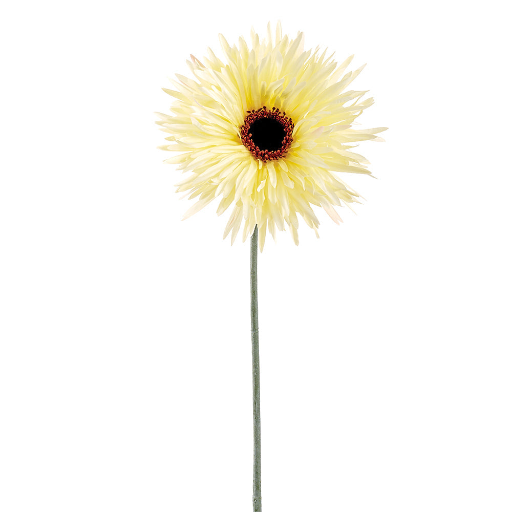 26" Spider Gerbera Daisy Silk Flower Stem -Yellow — Silks Are Forever