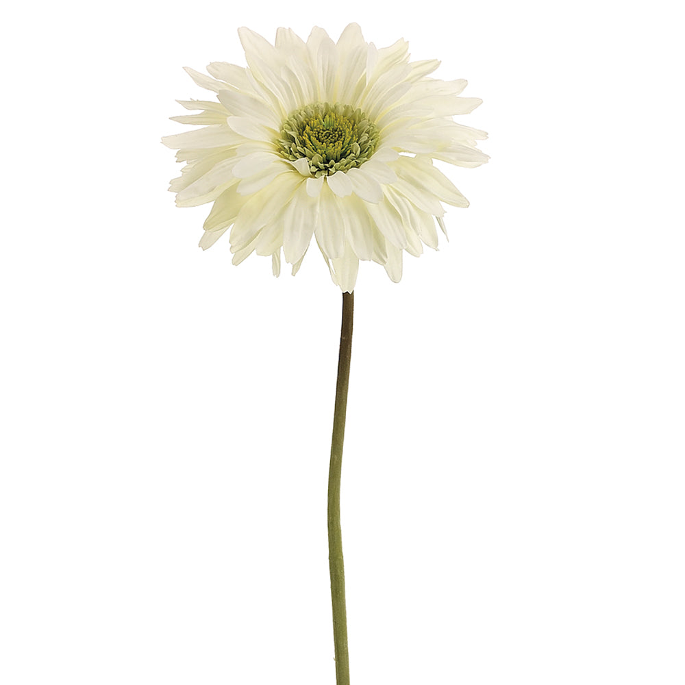 29" Silk Gerbera Daisy Flower Spray -Cream | Gerbera Daisy Stem — Silks ...