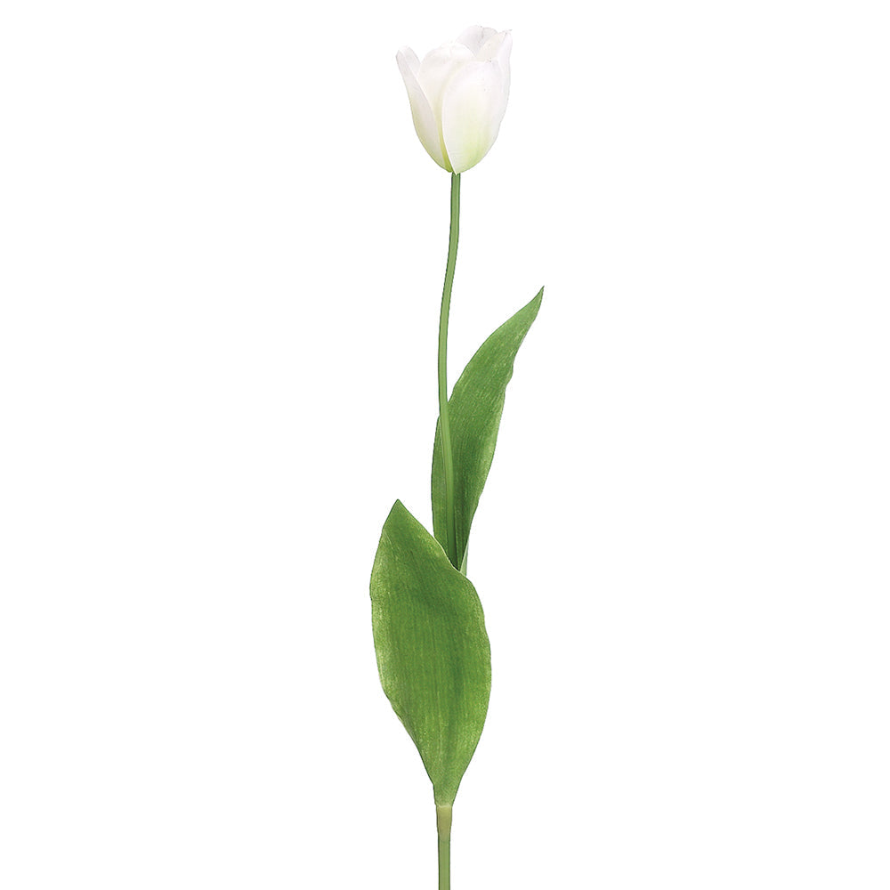 28" Hand-Wrapped Dutch Tulip Silk Flower Stem -Cream -SALE — Silks Are ...