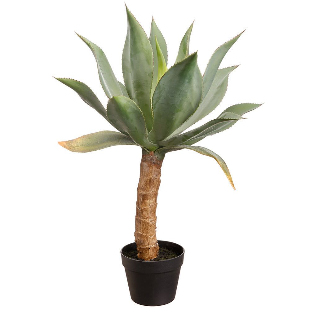 32" Artificial Agave Plant w/Plastic Pot -Green | Succulent Plants ...