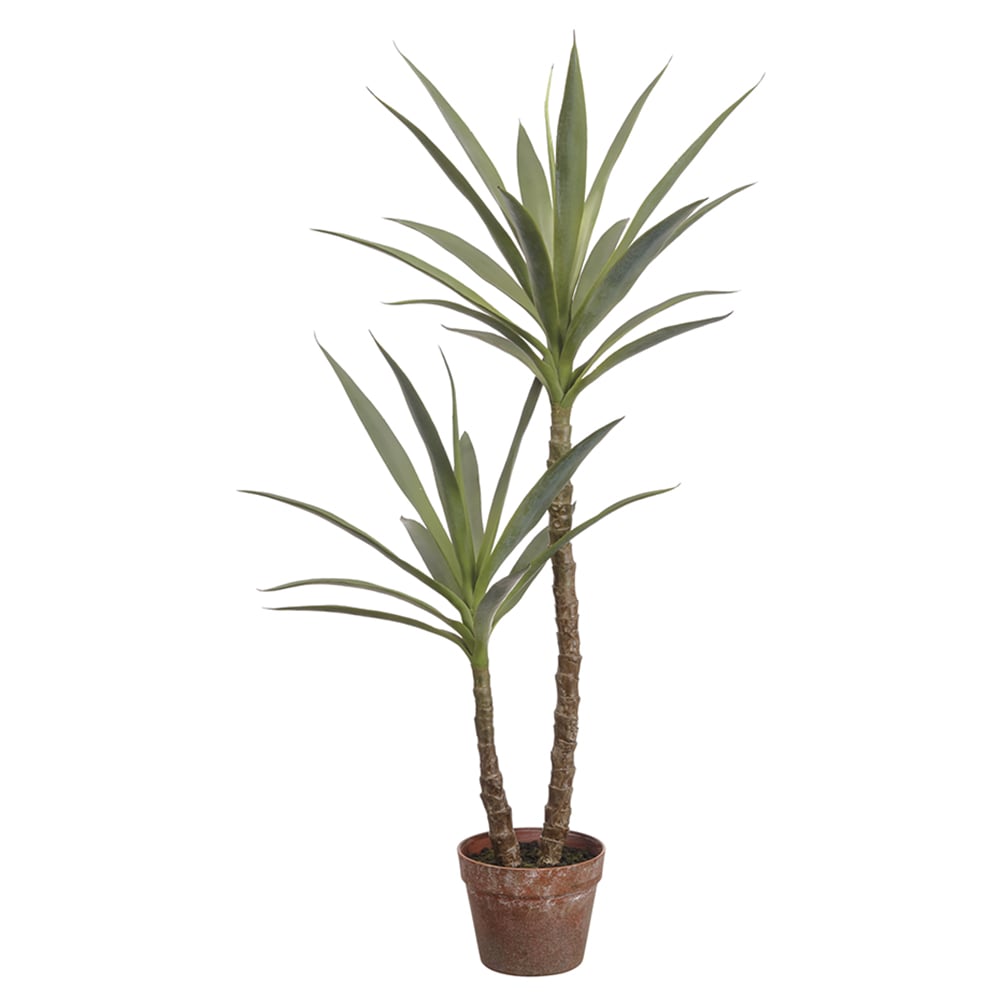 3'8" Silk Yucca Tree w/Pot -Green | Dracaena & Yucca Trees — Silks Are ...