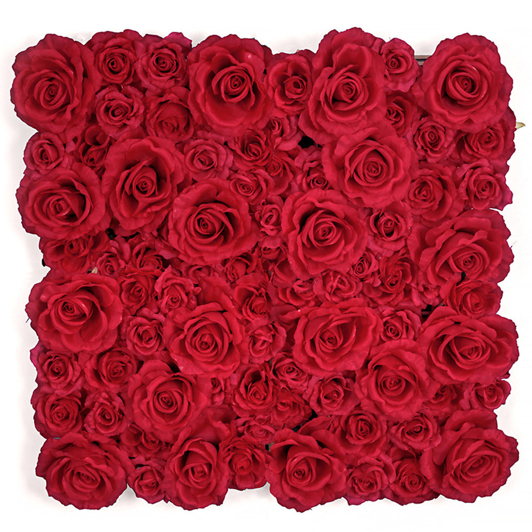 20"x20" Silk Flowering Rose Mat -Red | SilksAreForever.com — Silks Are ...