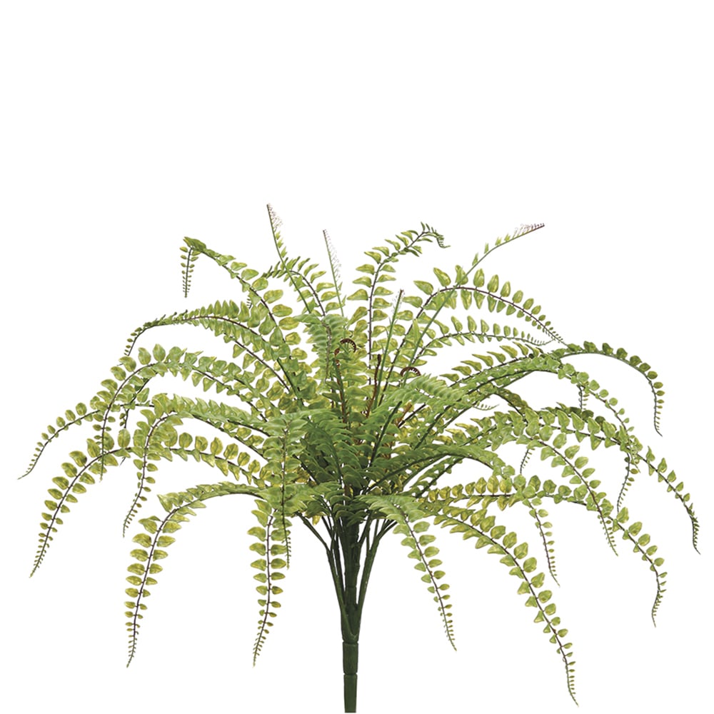 Soft Touch PE Artificial Fishtail Fern Plant -29 Leaves -2 Tone Green ...