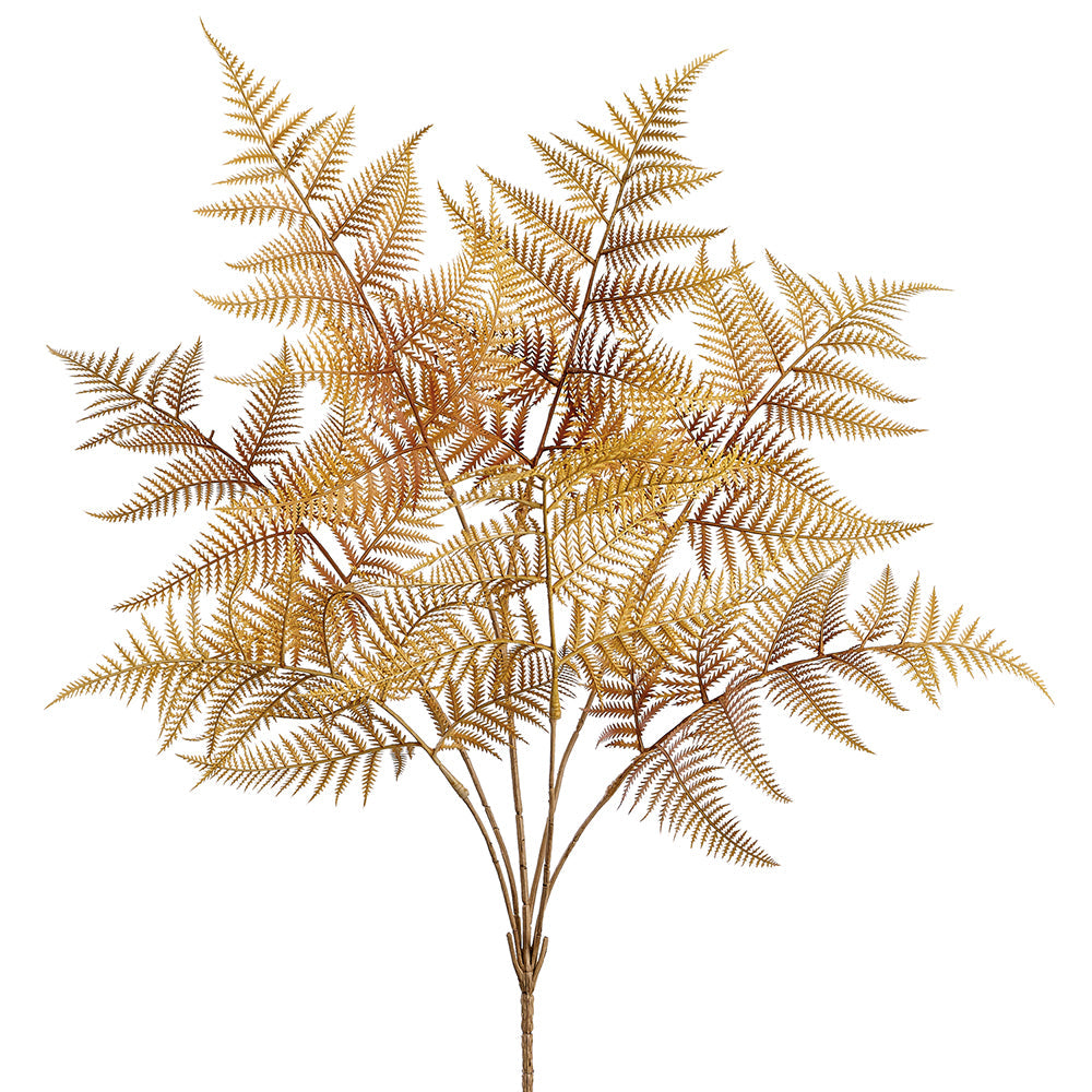 28" Artificial Fern Leaf Plant -Yellow/Mustard | Fall Plants & Trees ...
